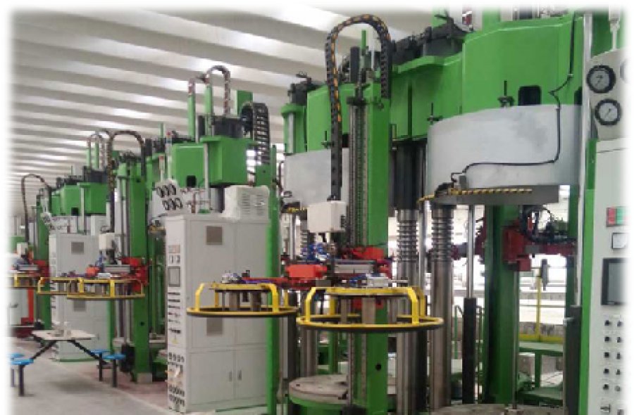 Hydraulic curing press for PCR/TBR